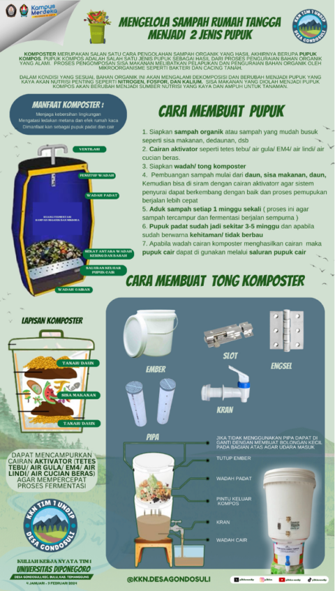 Pengelolaan Sampah Rumah Tangga melalui Tong Komposter Oleh Tim 1 KKN ...